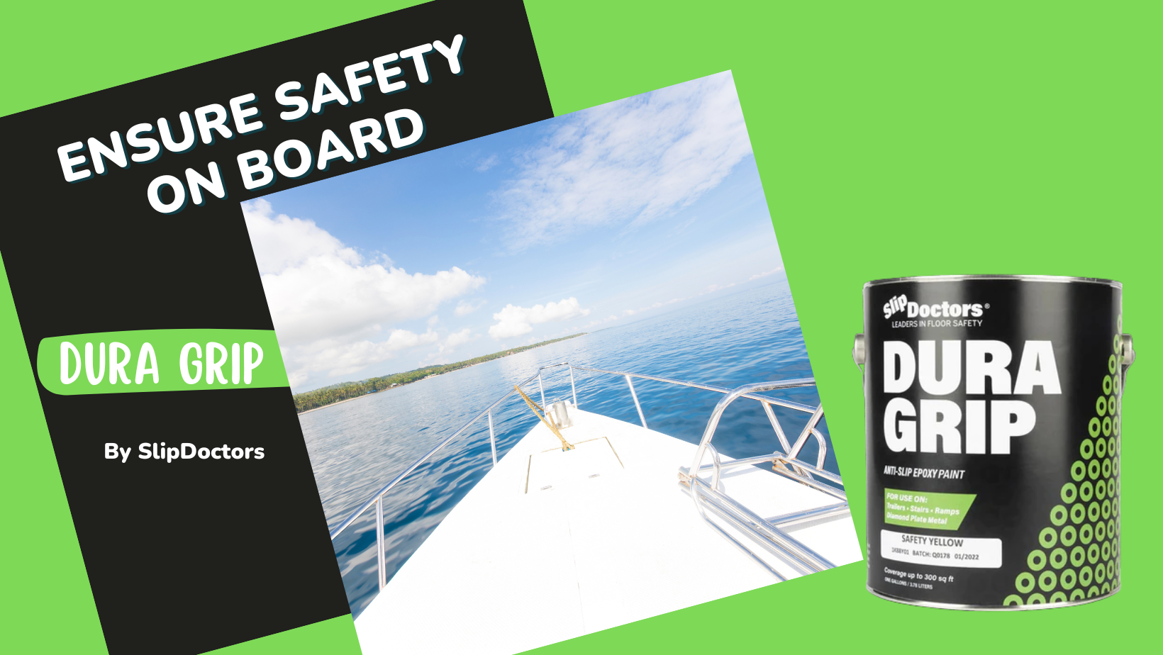 Ensure your Boat is safe with SlipDoctors’ Range of Anti-Slip Solutions.