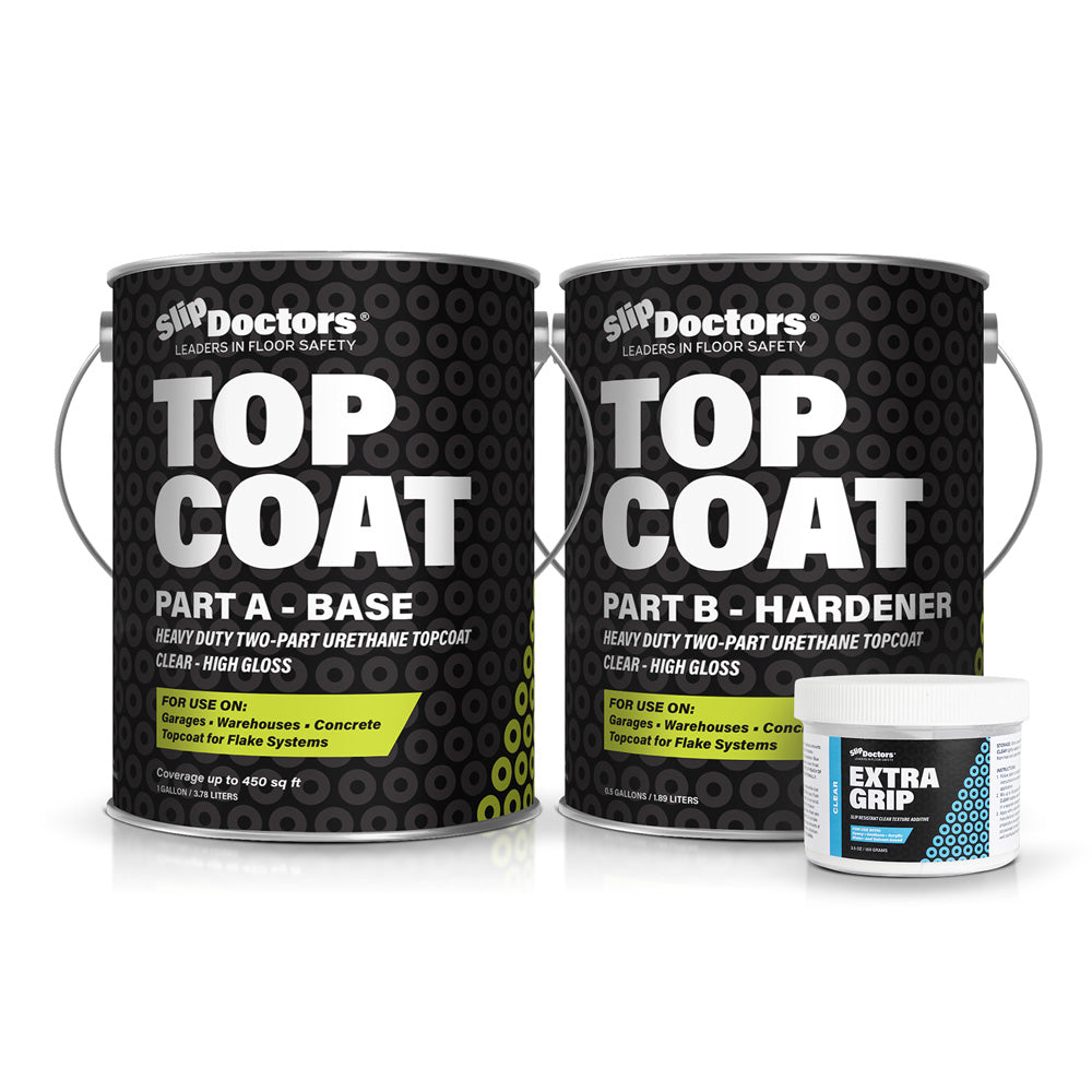 Clear Non-Slip Topcoat Paint for Protecting Underlying Coatings